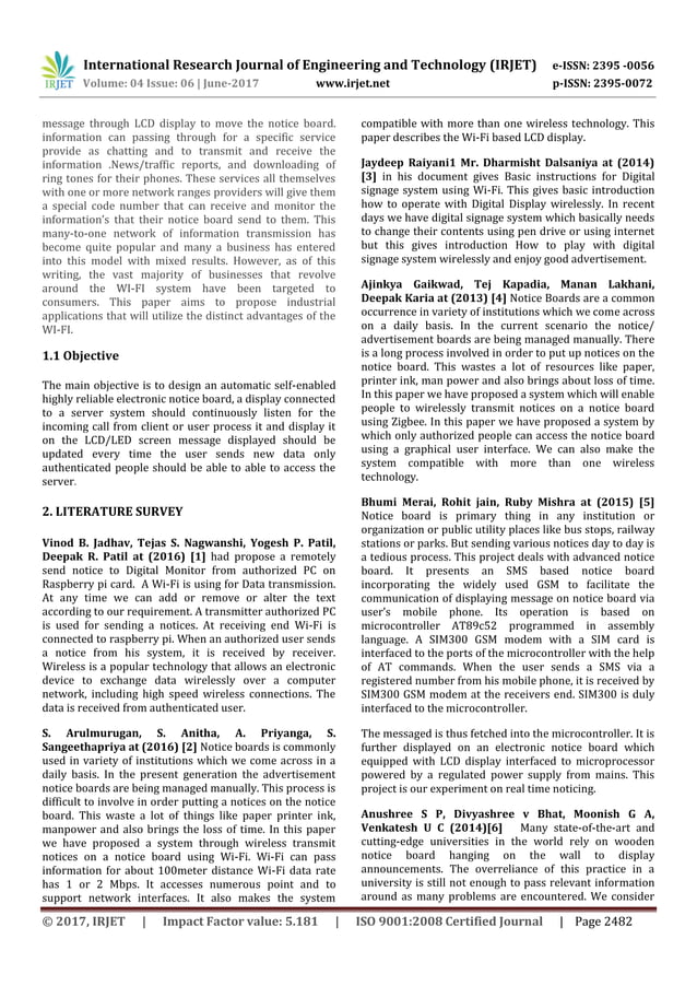 Digital Wireless Notice Board | PDF | Computer Networking | Computing