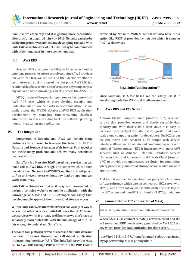 Amazon Web Services Integration with Netsuite | PDF