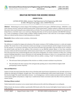 Bhatar Method for Seismic Design | PDF