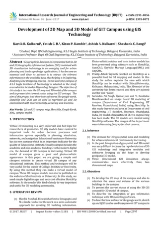 Development of 2D Map and 3D Model of GIT Campus using GIS Technology | PDF