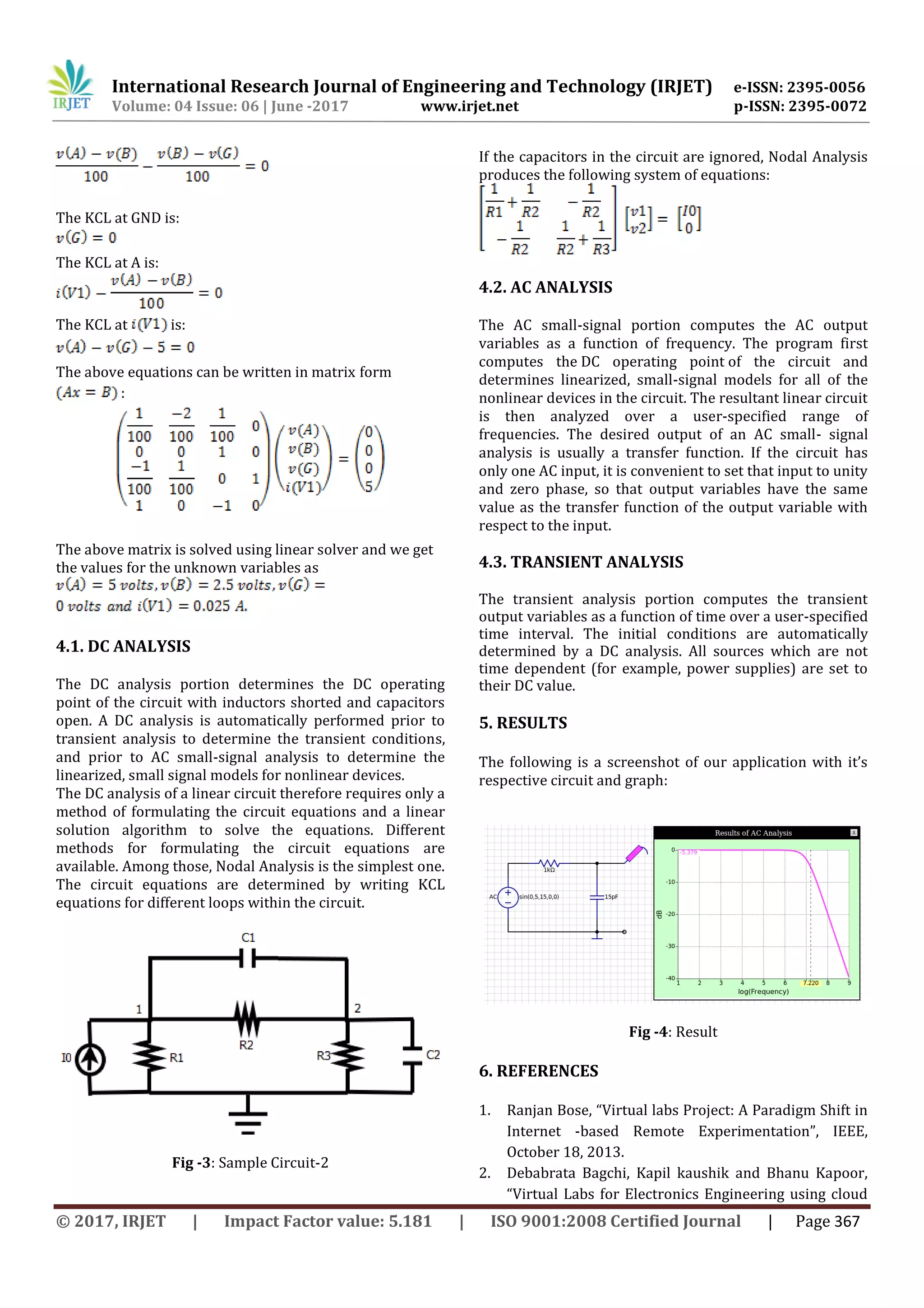 Virtual Lab for Electronics | PDF