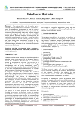 Virtual Lab for Electronics | PDF | Computing | Technology & Computing