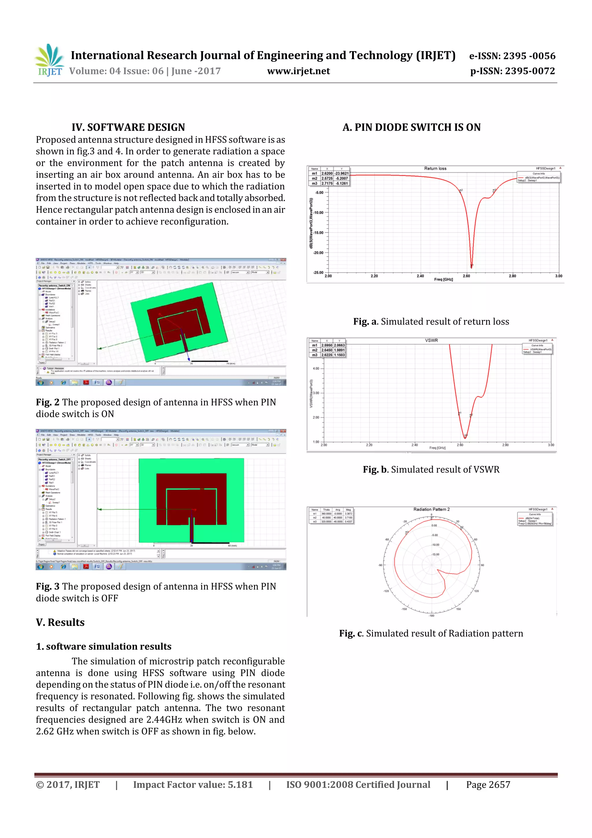 Design and Implementation of Reconfigurable Antenna | PDF