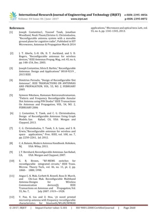 Design and Implementation of Reconfigurable Antenna | PDF