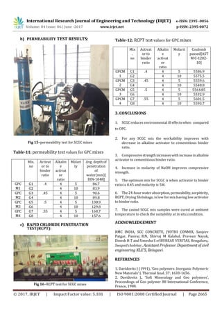 A Study on Self-Compacting Geopolymer Concrete with an Alkaline ...