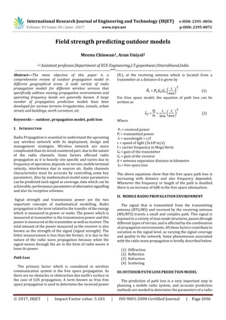 Field Strength Predicting Outdoor Models | PDF