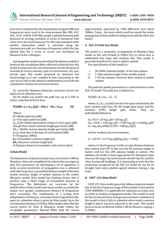 Field Strength Predicting Outdoor Models | PDF | Computer Networking | Computing