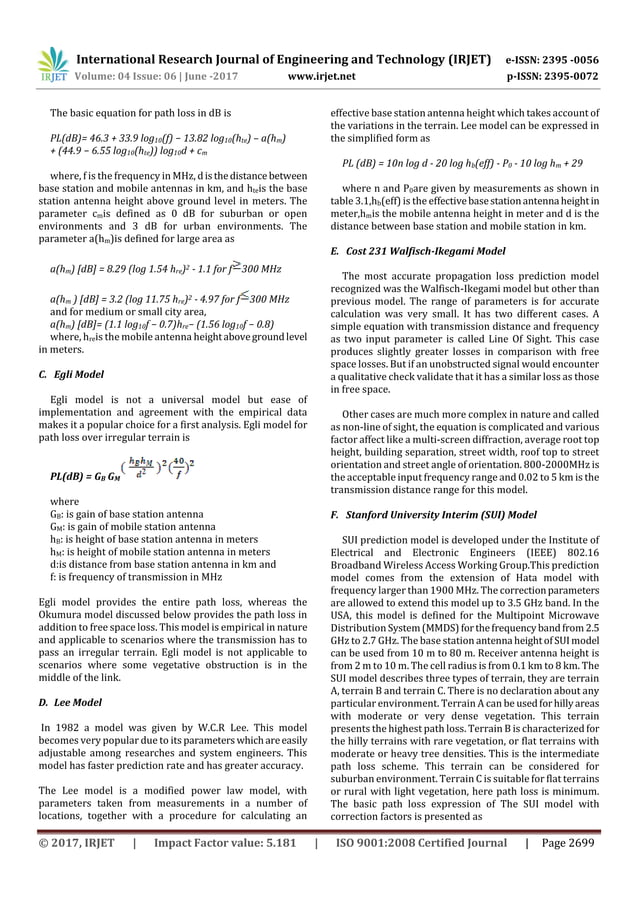 Field Strength Predicting Outdoor Models | PDF | Computer Networking | Computing