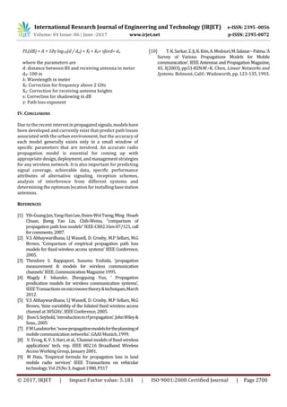 Field Strength Predicting Outdoor Models | PDF