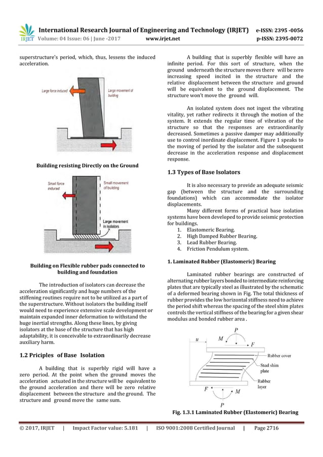 Earthquake Performance of RCC Frame Structure using different Types of Bracings with LRB ...
