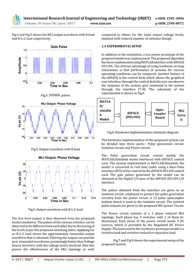 Hardware Implementation and analysis of a Seven Level MLI with SVPWM | PDF