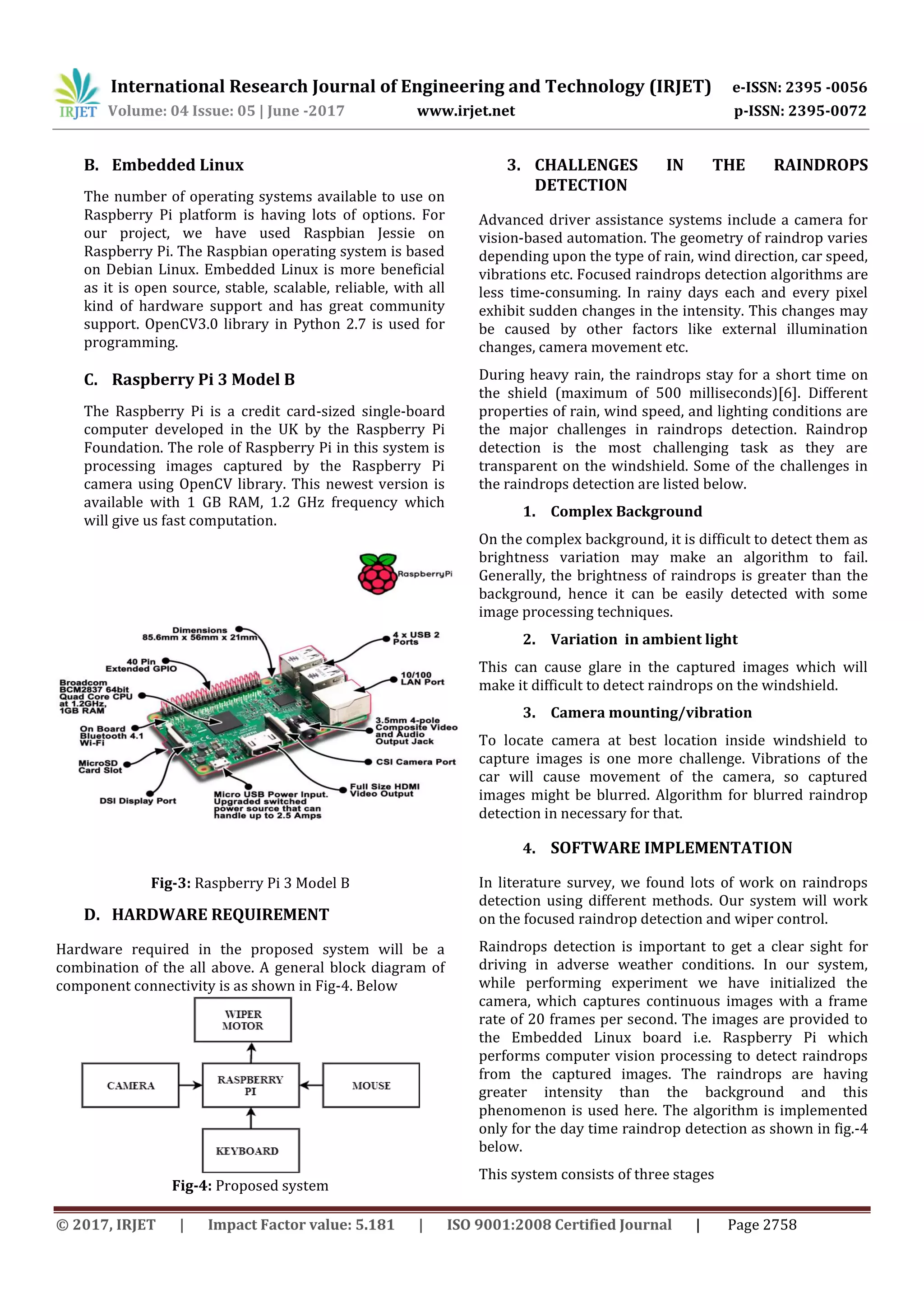 Development of Computer Vision based Windshield Wiper Control System ...