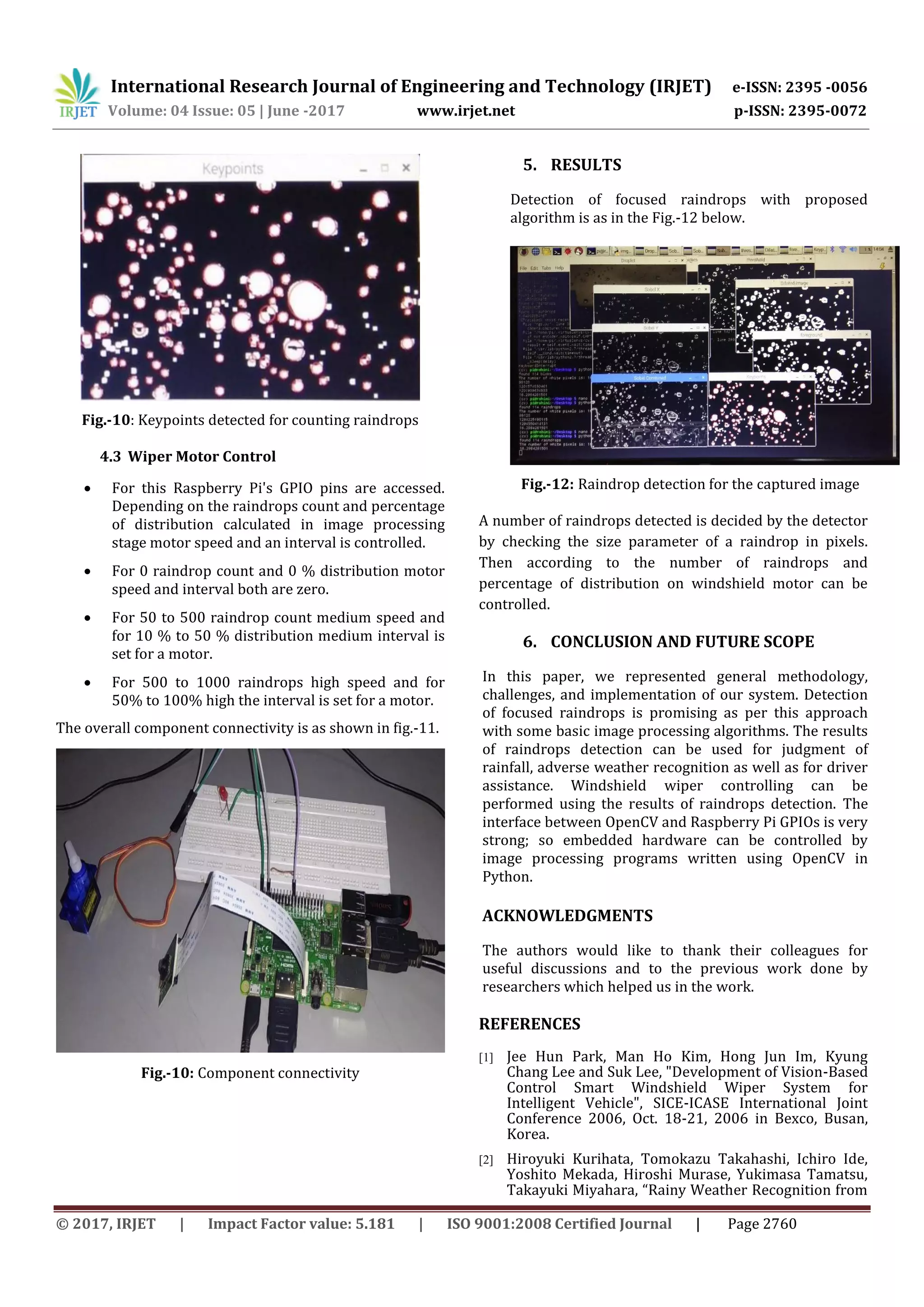 Development of Computer Vision based Windshield Wiper Control System ...