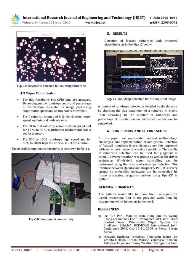 Development of Computer Vision based Windshield Wiper Control System ...