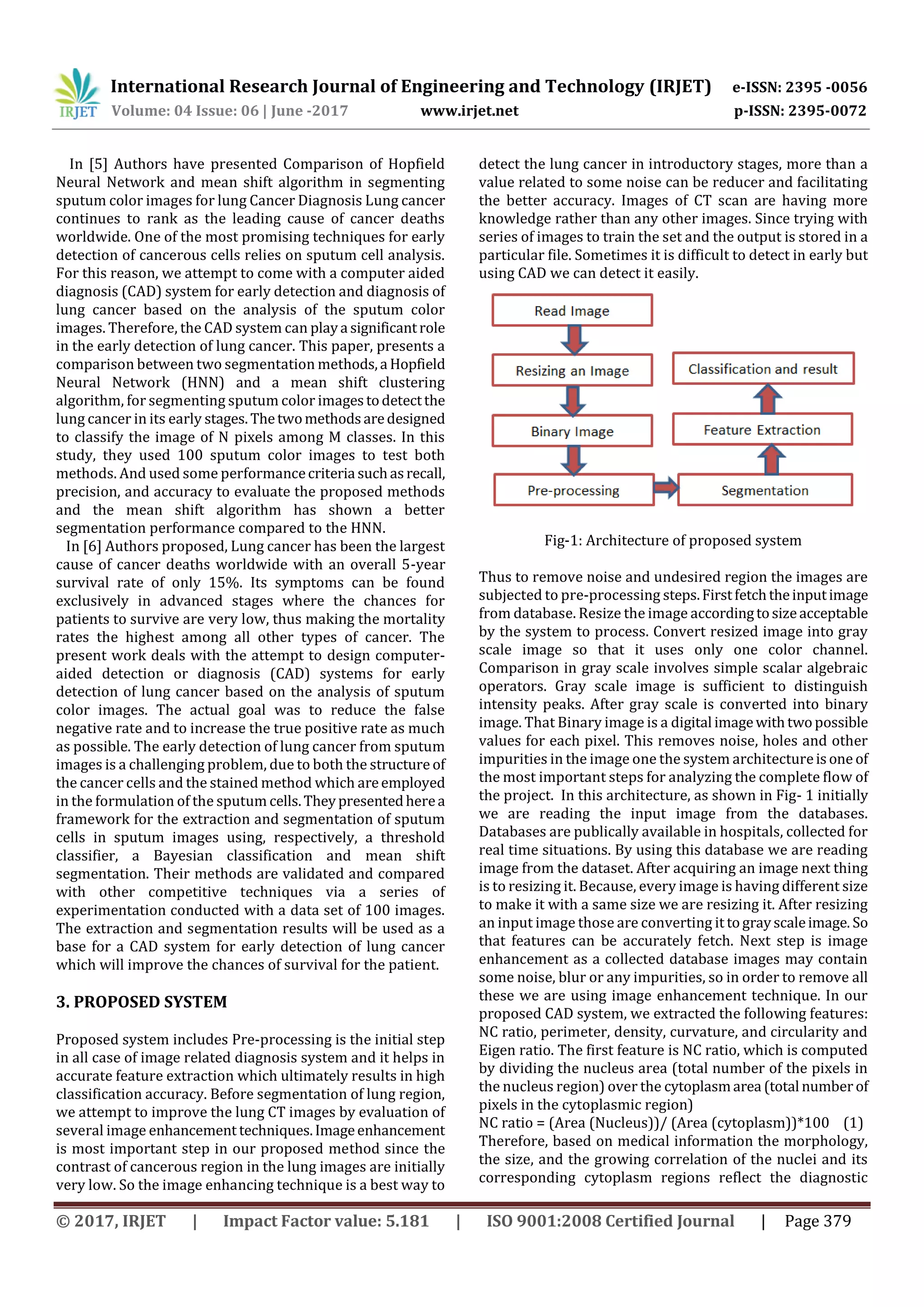 Detection Of Lung Cancer Using Svm Classification Pdf