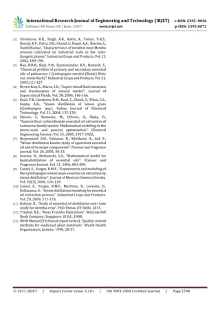 Modeling and Simulation of Mentha Arvensis L. Essential Oil Extraction ...