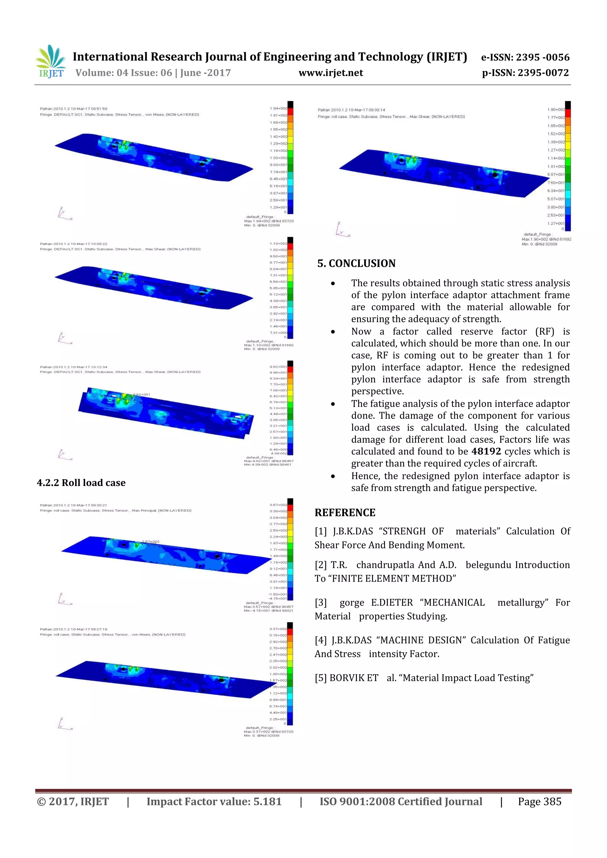 Static and Fatigue Stress Analysis of Pylon Interface “ADAPTOR” for ...