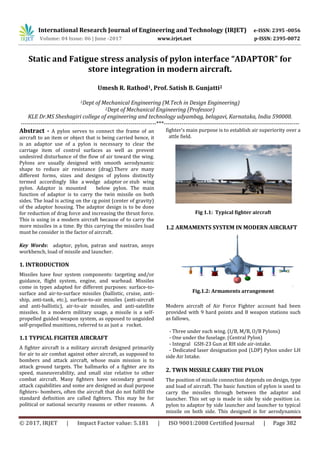 Static and Fatigue Stress Analysis of Pylon Interface “ADAPTOR” for ...