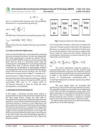 Video Denoising using Transform Domain Method | PDF