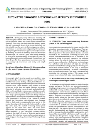 Automated Drowning Detection and Security in Swimming Pool | PDF