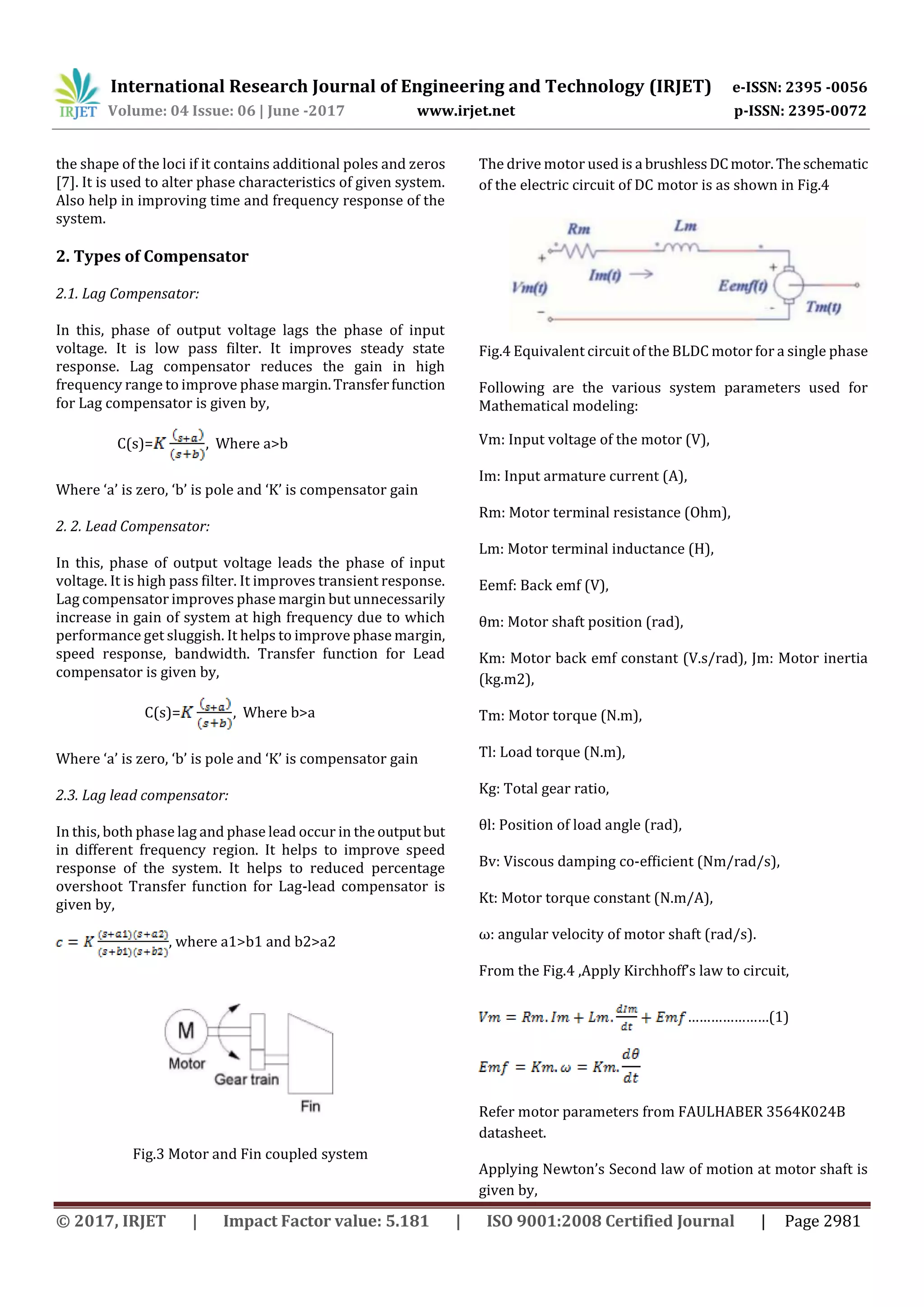 Mathematical Modelling and Simulation of Compensator for Dynamical System | PDF | Radio Control ...