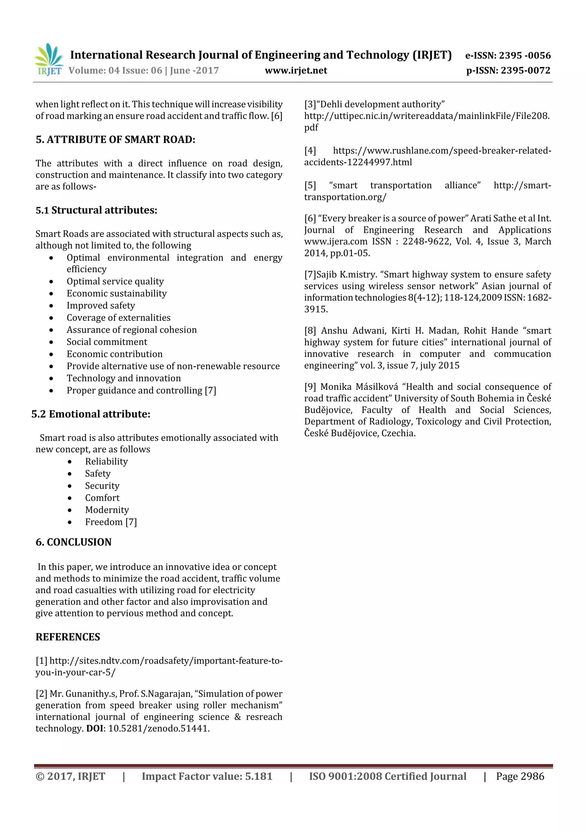 Smart Road System to Ensure Road Accidents & Traffic Flow: an Overview ...