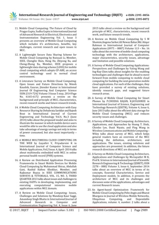 Survey on Mobile Cloud Computing [MCC], its Security & Future Research ...