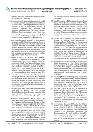 Survey on Mobile Cloud Computing [MCC], its Security & Future Research ...