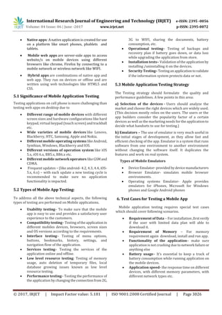 Test Cases and Testing Strategies for Mobile Apps –A Survey | PDF ...