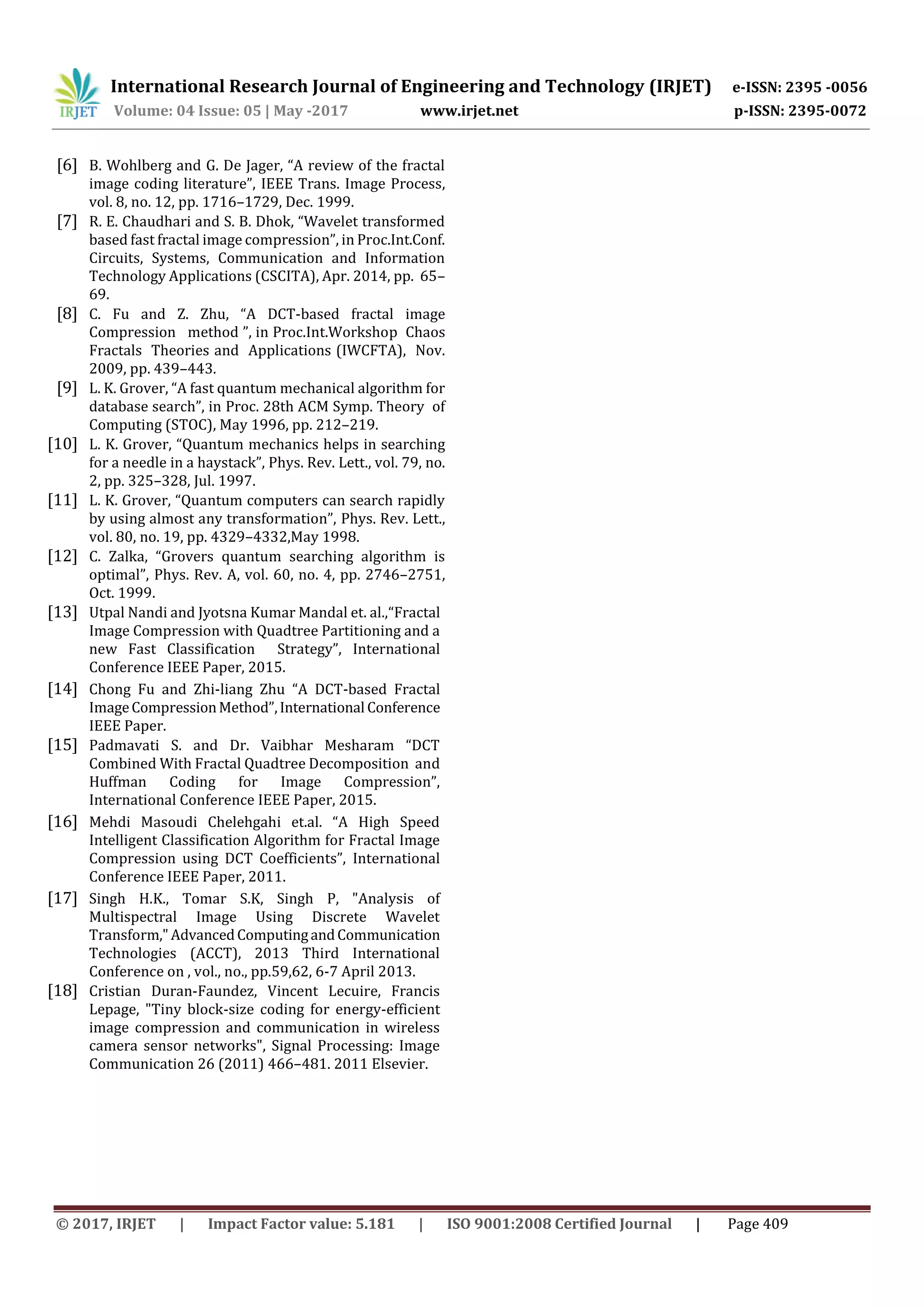 Review of Diverse Techniques Used for Effective Fractal Image ...