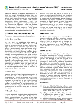 Privacy Preserving and Detection Techniques for Malicious Packet ...