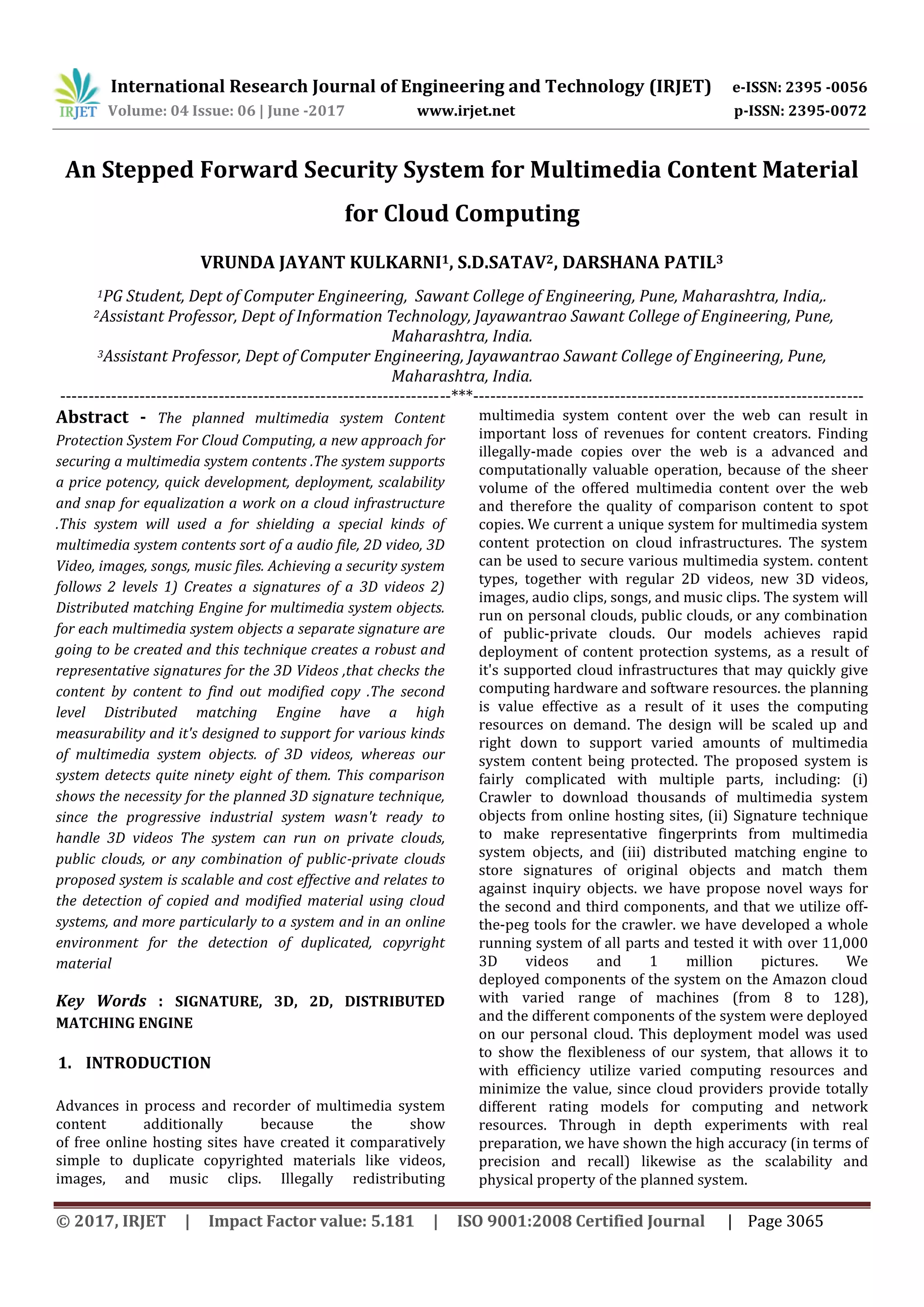 An Stepped Forward Security System for Multimedia Content Material for ...