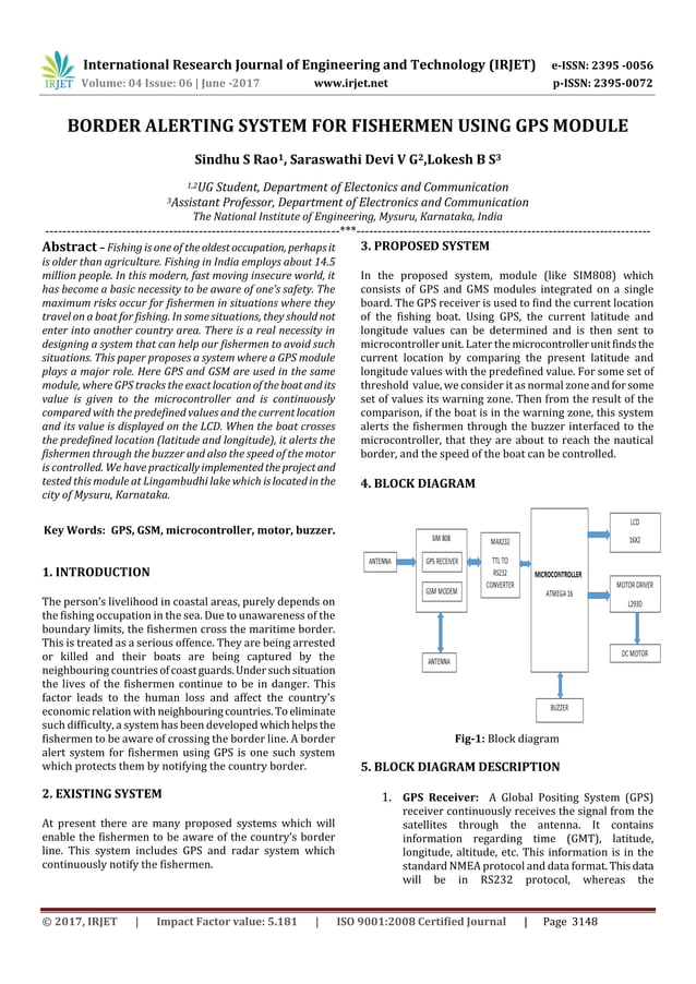 Border Alerting System for Fishermen using GPS Module | PDF | Auto Navigation Systems | Auto ...