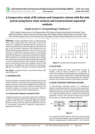 IRJET-A Comparative Study of RC Column and Composite Column with Flat ...