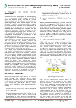 IRJET-Power Quality Improvement in Grid Connected Wind Energy Conversion Systems by Using Custom ...