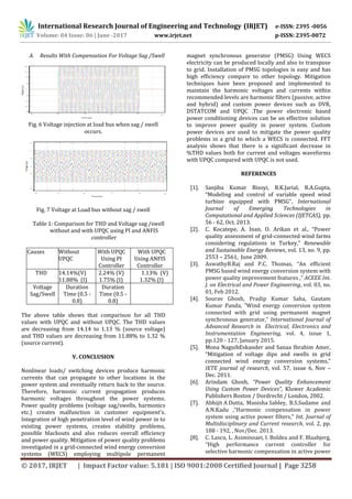 IRJET-Power Quality Improvement in Grid Connected Wind Energy ...