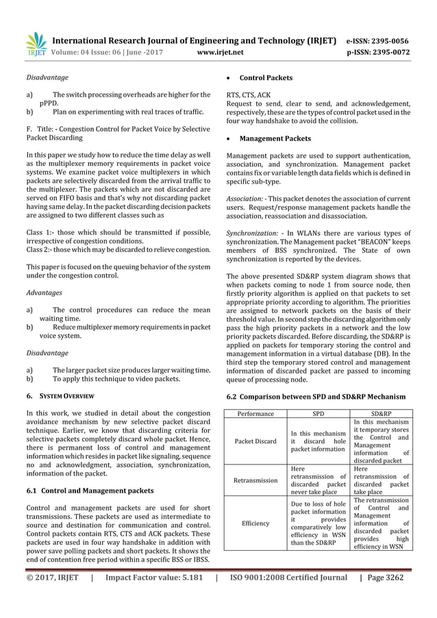 Irjet Survey Paper On Improving Qos By Selective Discard And Retransmission Of Packets In Wsn Pdf
