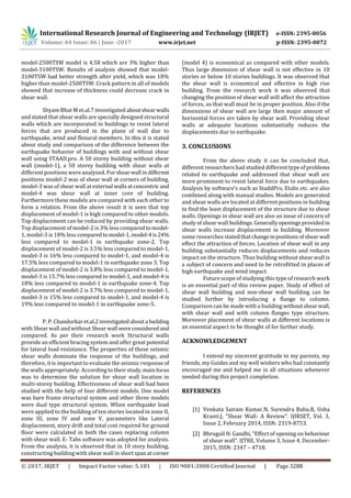 IRJET-Comparing the Effect of Earthquake on Shear wall building and Non ...