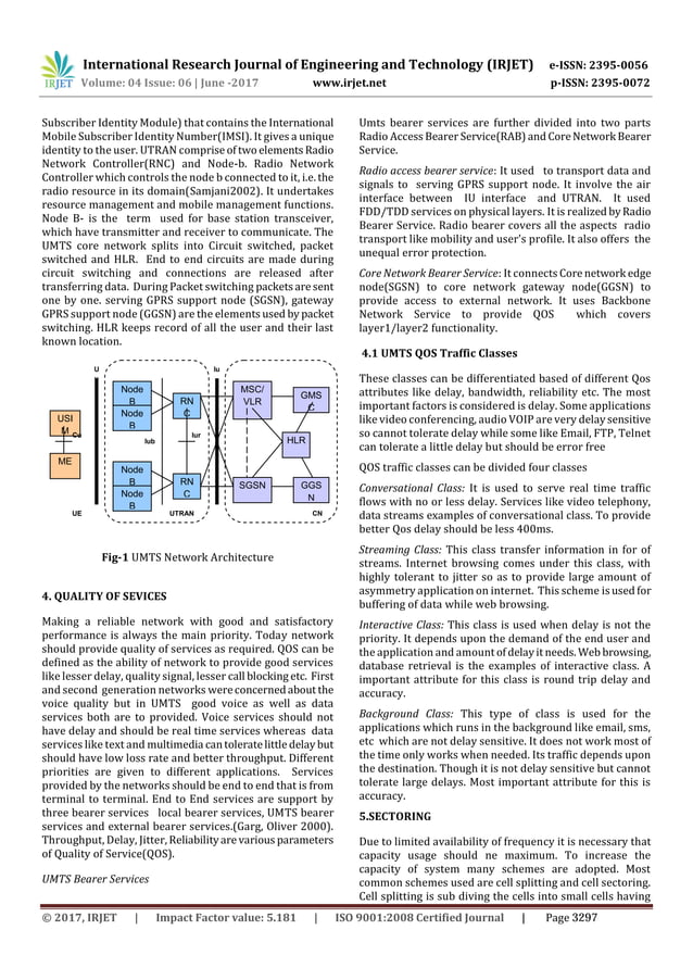 IRJET-QOS parameter analysis of UMTS networks based on Handovers and Sectorization | PDF