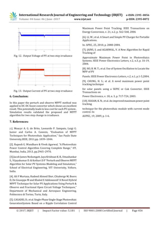 Maximum Power Point Tracking Technologies for Photovoltaic Efficiency ...