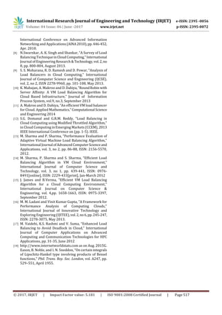 An Enhanced Throttled Load Balancing Approach for Cloud Environment | PDF