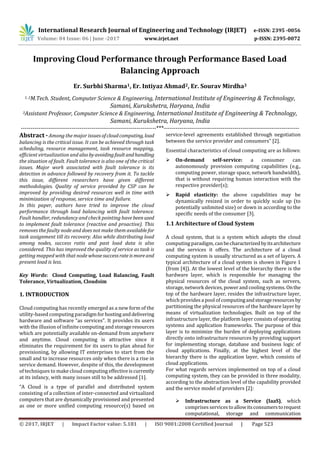 Improving Cloud Performance through Performance Based Load Balancing Approach | PDF