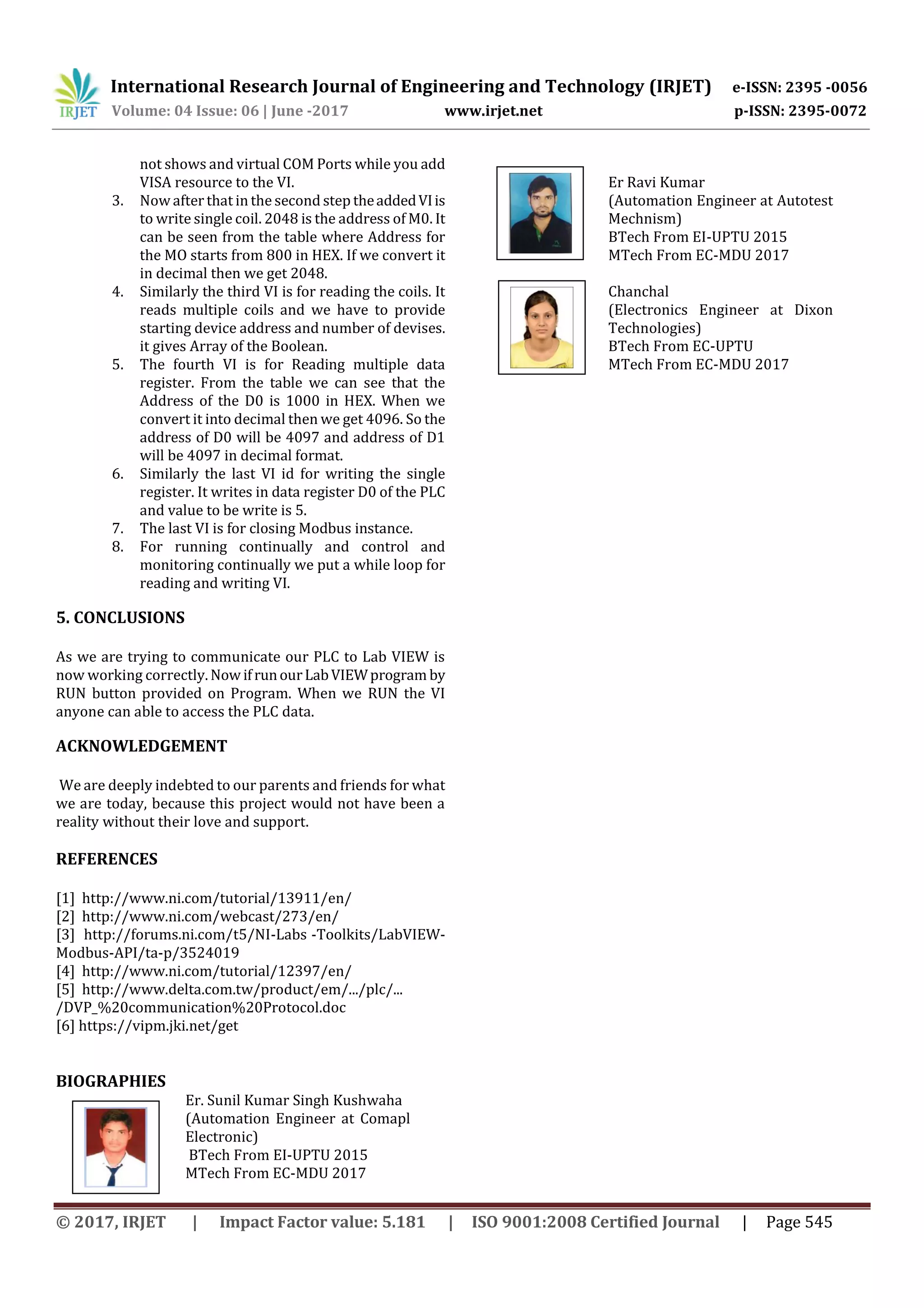 Interfacing of Any PLC to Lab VIEW using Modbus Protocol | PDF