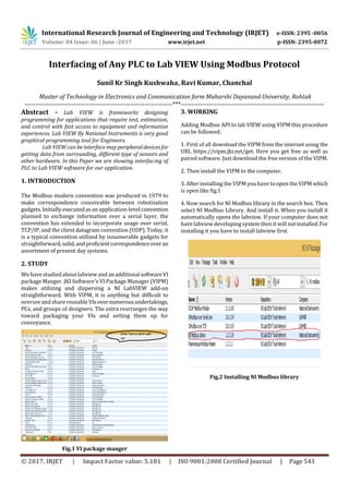 Interfacing of Any PLC to Lab VIEW using Modbus Protocol | PDF