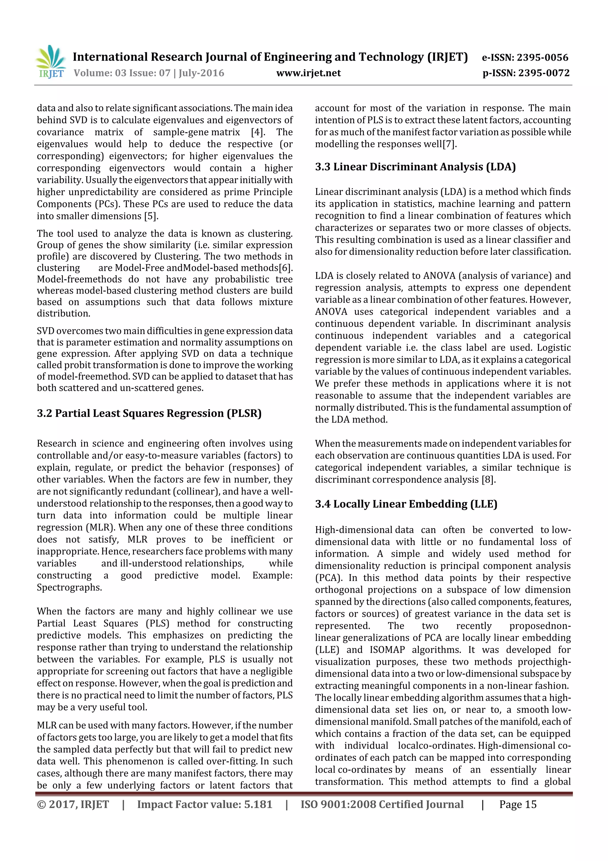 Survey On Feature Selection And Dimensionality Reduction Techniques Pdf