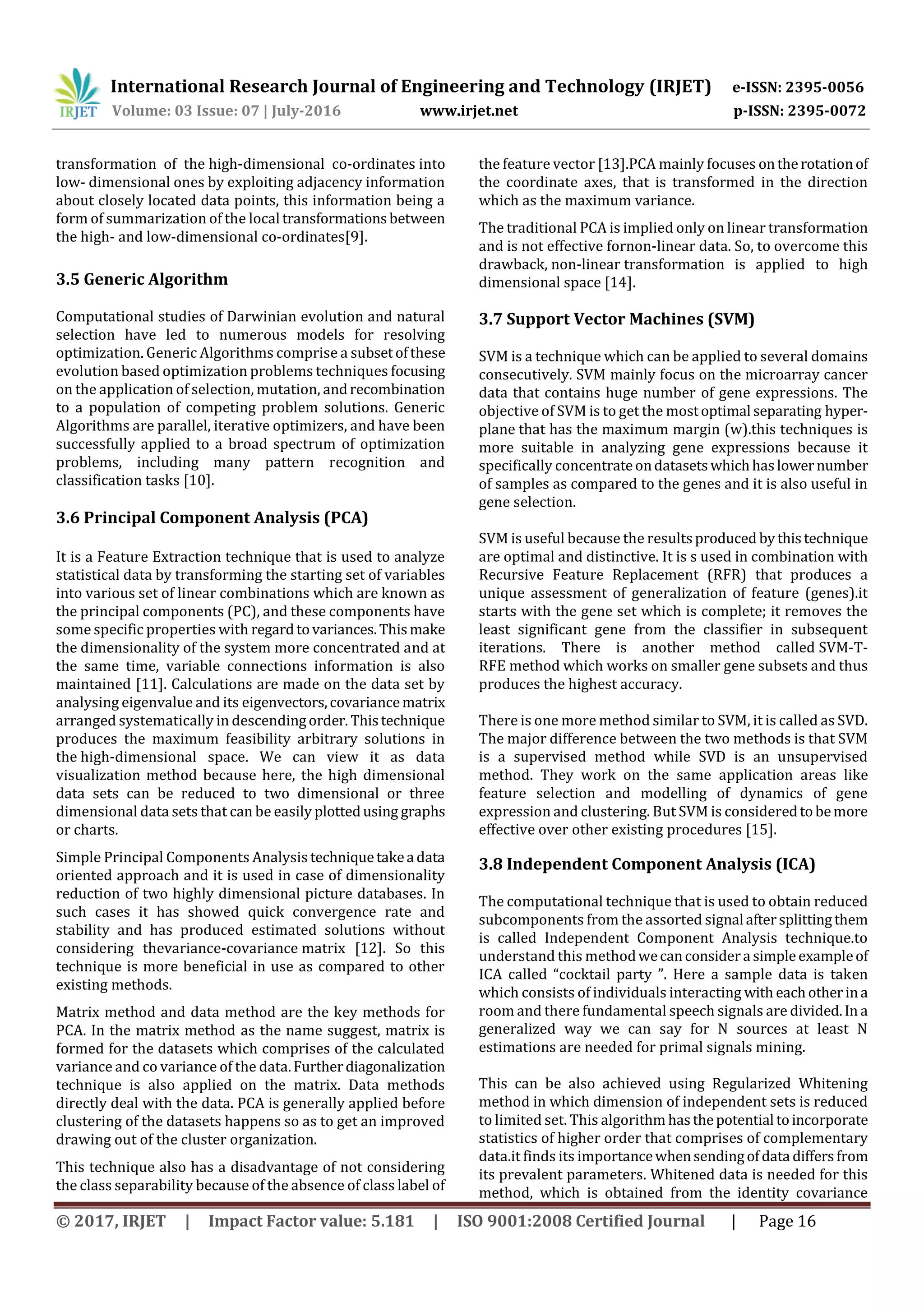 Survey on Feature Selection and Dimensionality Reduction Techniques | PDF