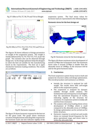 Design Optimization of Front Suspension System of a Heavy Truck using Finite Flement Analysis | PDF