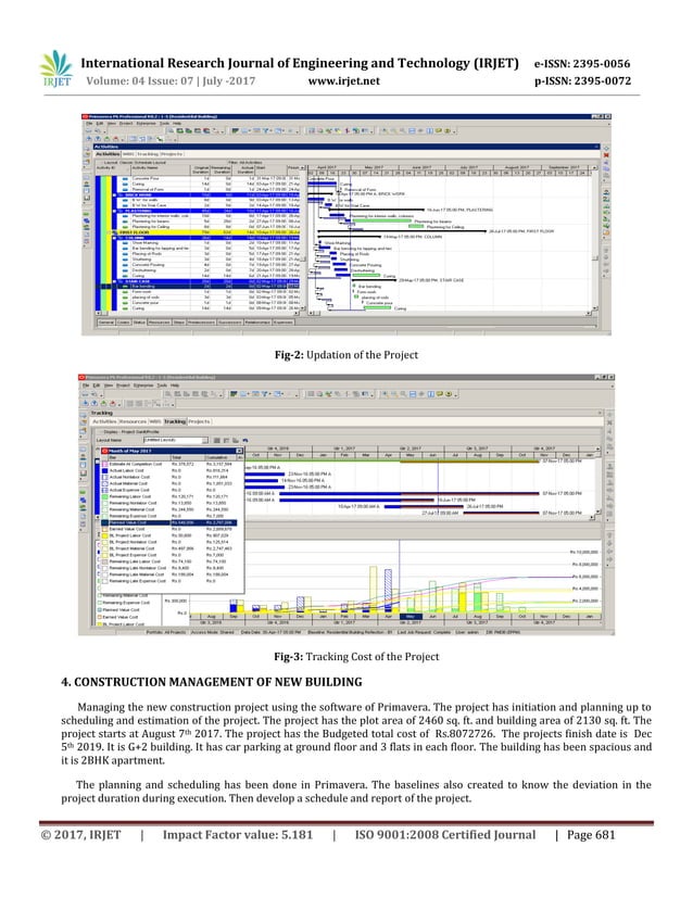 Tracking and Management of Construction Projects using Primavera | PDF