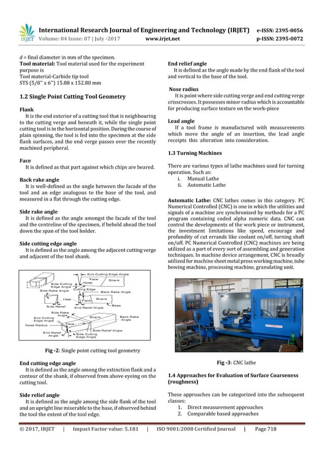 An Investigation on Surface Roughness of A356 Aluminium Alloy in Turning Process by Optimizing ...