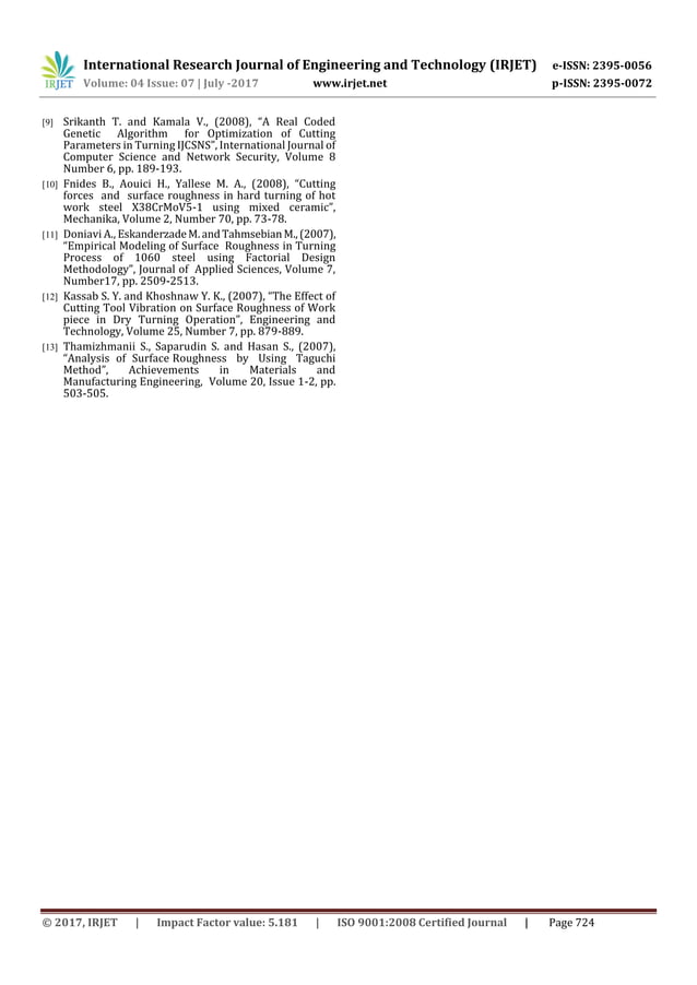 An Investigation on Surface Roughness of A356 Aluminium Alloy in Turning Process by Optimizing ...